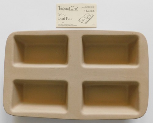 Pampered Chef Retired Heritage Stoneware Mini Loaf Pan w/ Card | eBay