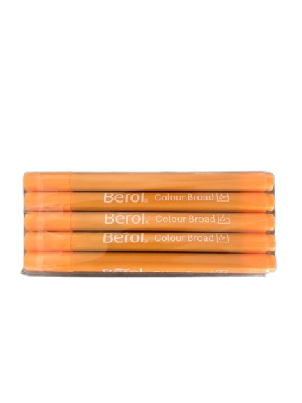 Set of 5 Berol Single Colour Broad & Fine Nib Washable Felt Tip Pens ...