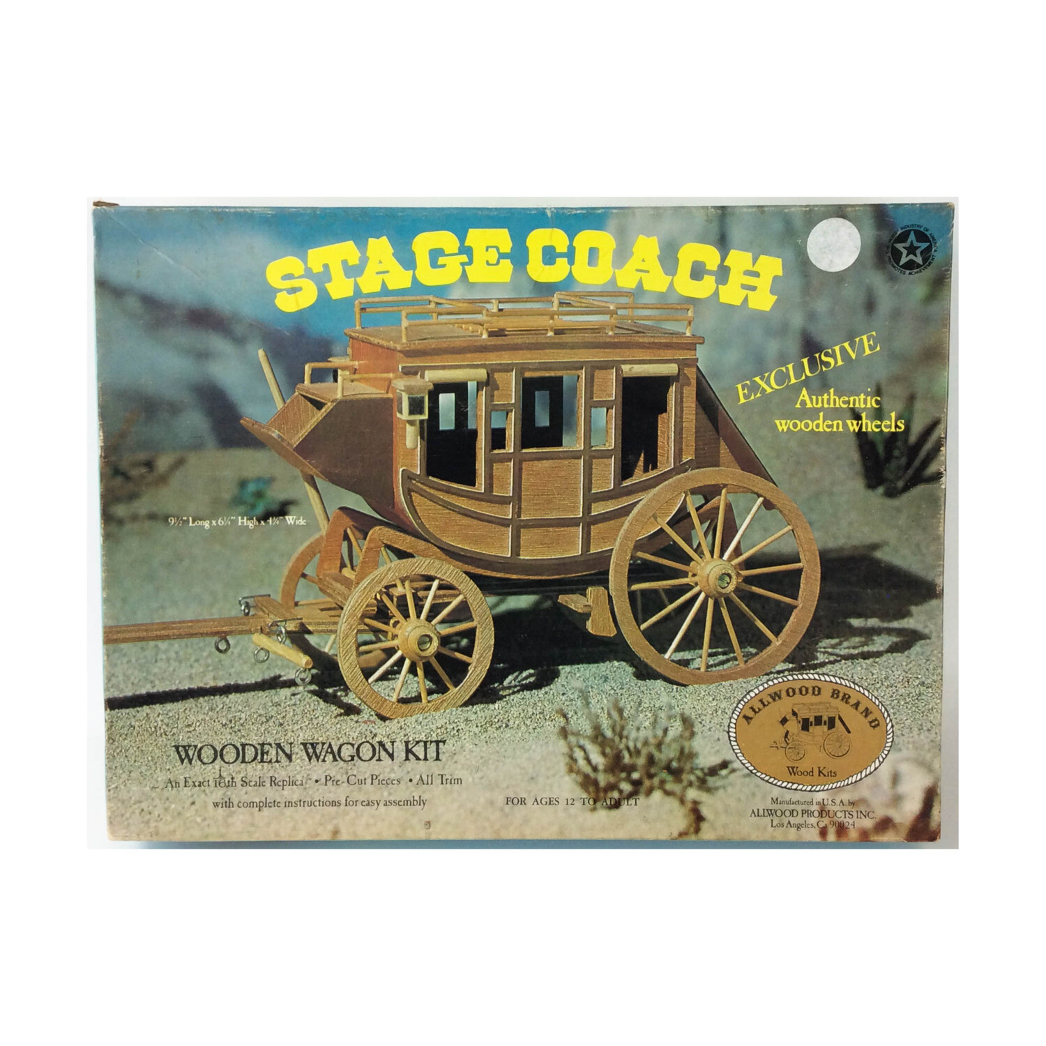 Allwood Brand Wood Model 1/16 Stage Coach Wooden Wagon Kit VG+ | eBay