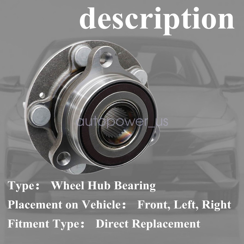 FRONT Wheel Hub Bearing 51730M6000 For Elantra 2021-2023 For Kia Forte ...
