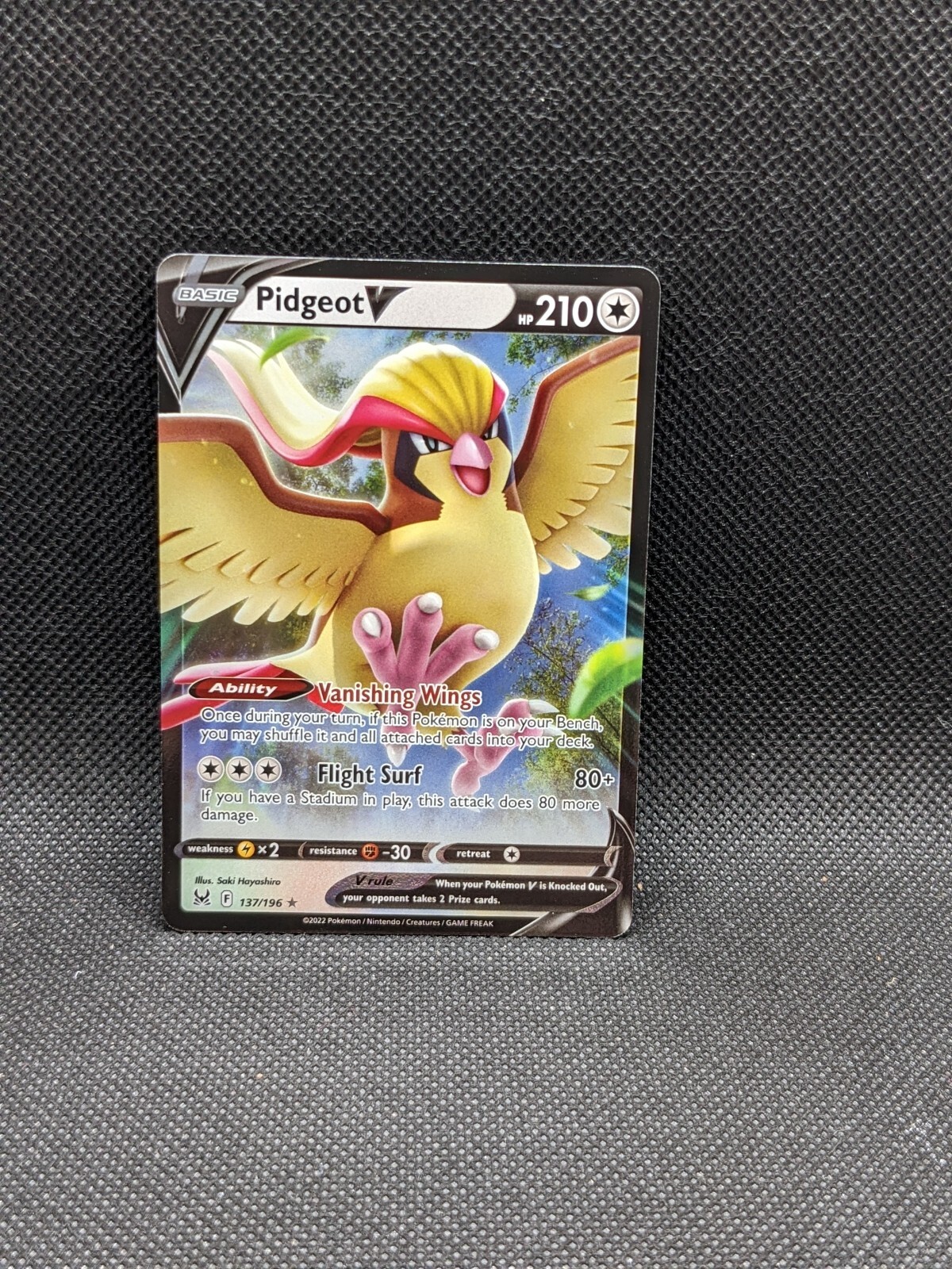 PIDGEOT V 137/196 Ultra Rare Lost Origin Pokemon Card Near Mint NM | eBay