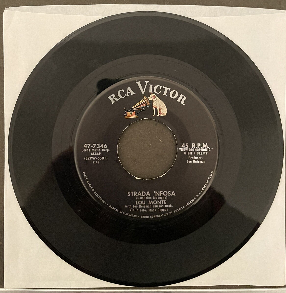Lou Monte- Marianna / Strada 'Nfosa- 7" Vinyl Single (RCA 47-7346) | eBay