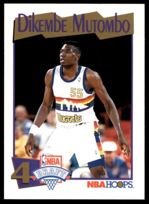 1991-92 Hoops Dikembe Mutombo Rookie W2 Denver Nuggets #549 | eBay