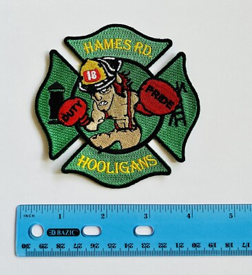 Hames Road Hooligans Fire Department F.D. Iron On Patch | eBay