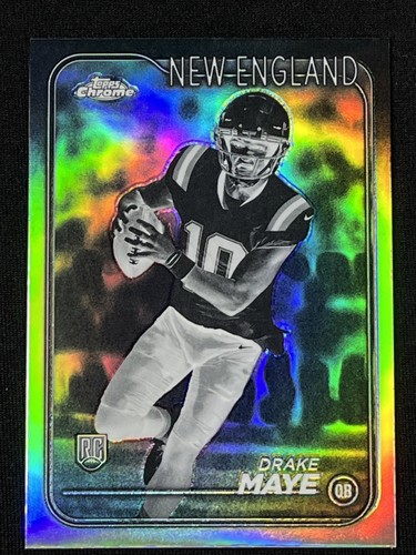 2024 Topps Chrome DRAKE MAYE RC NEGATIVE refractor rookie #203 SP | eBay