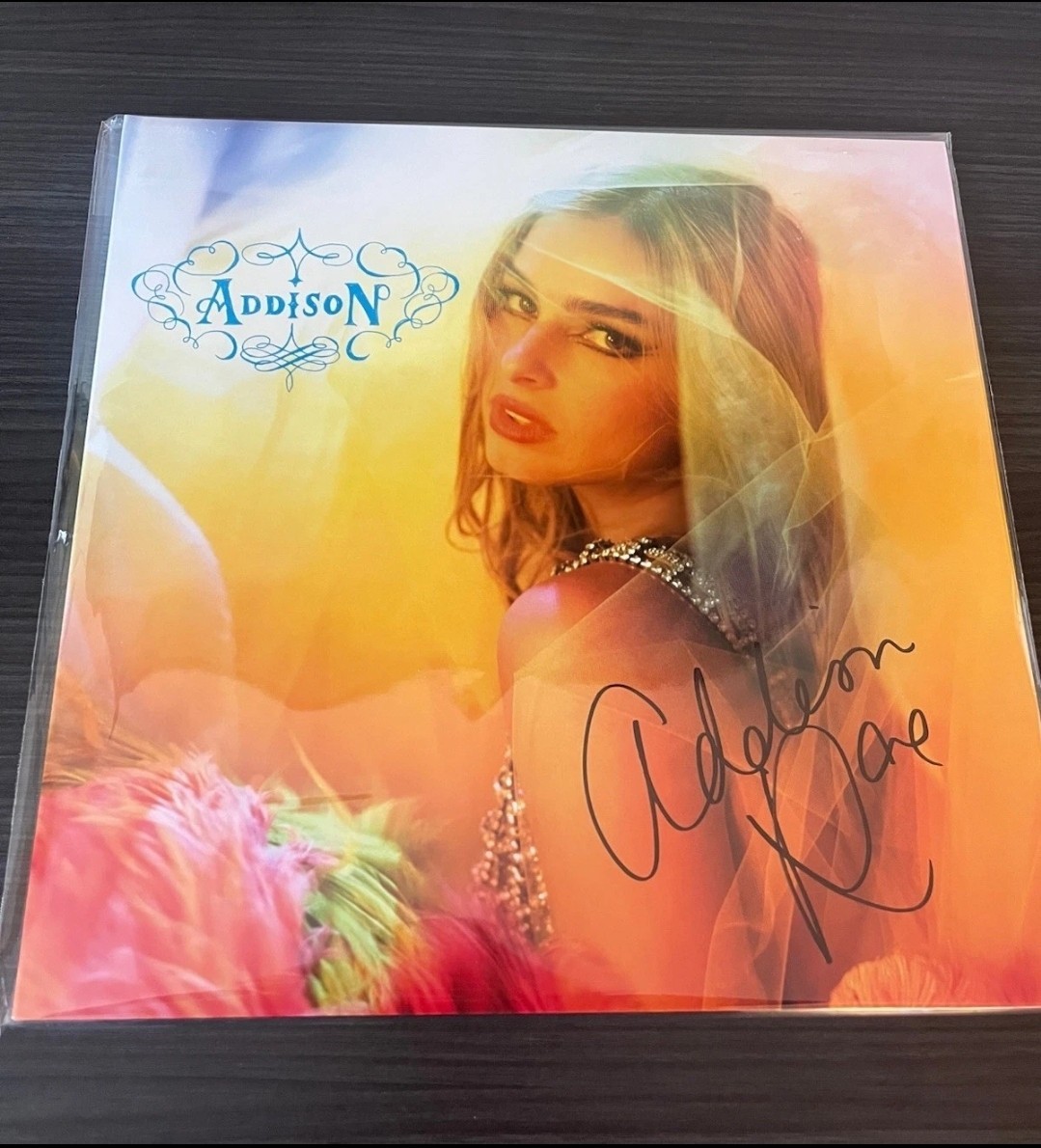 Addison Rae Debut Album Signed Autographed Cover Jacket Sleeve Vinyl ...