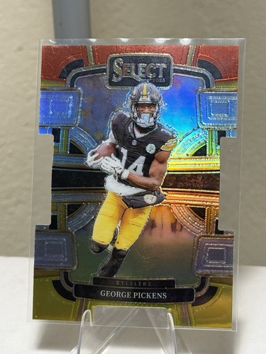 GEORGE PICKENS 2023 Select #83 Red Yellow Die Cut Pittsburgh Steelers ...