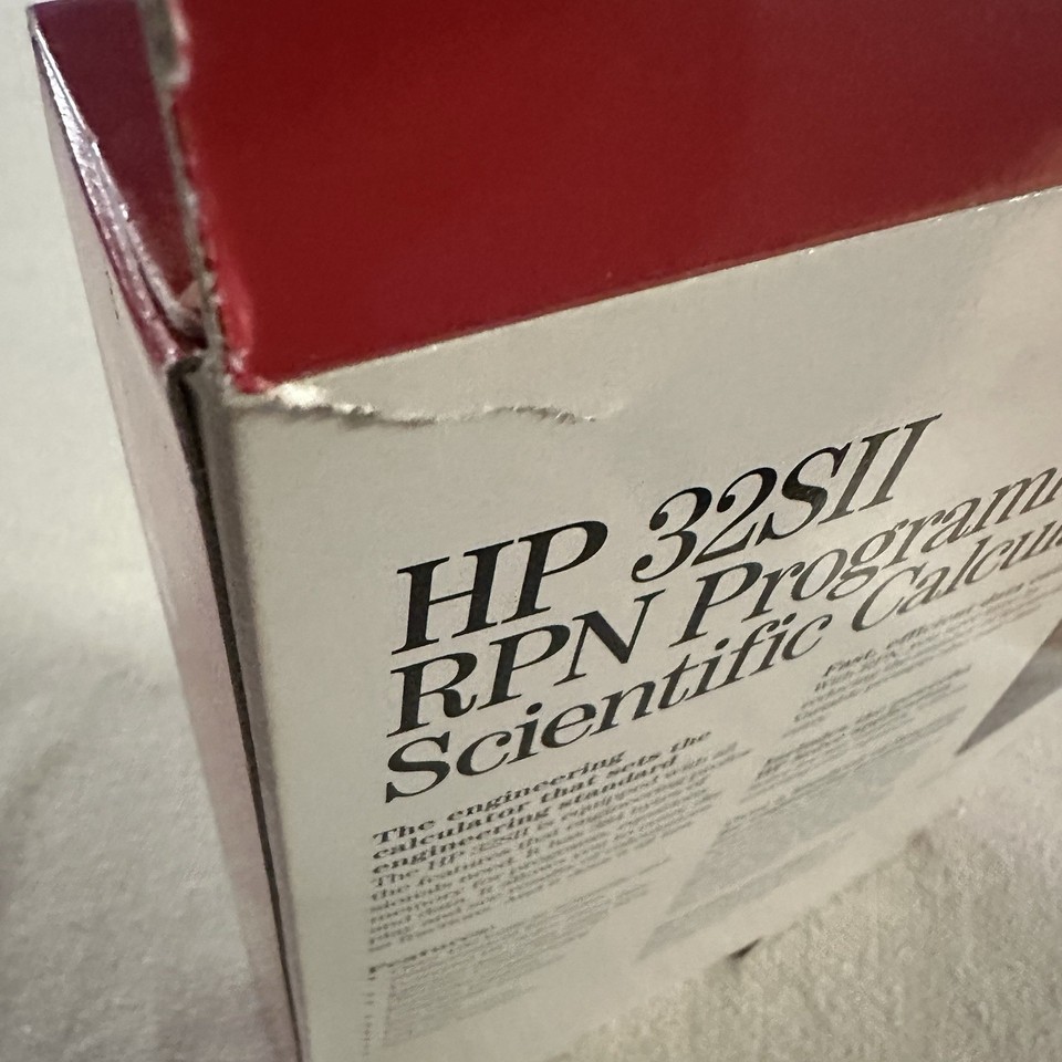 Hewlett Packard HP 32Sll RPN Scientific Calculator NOS Open Box Case ...
