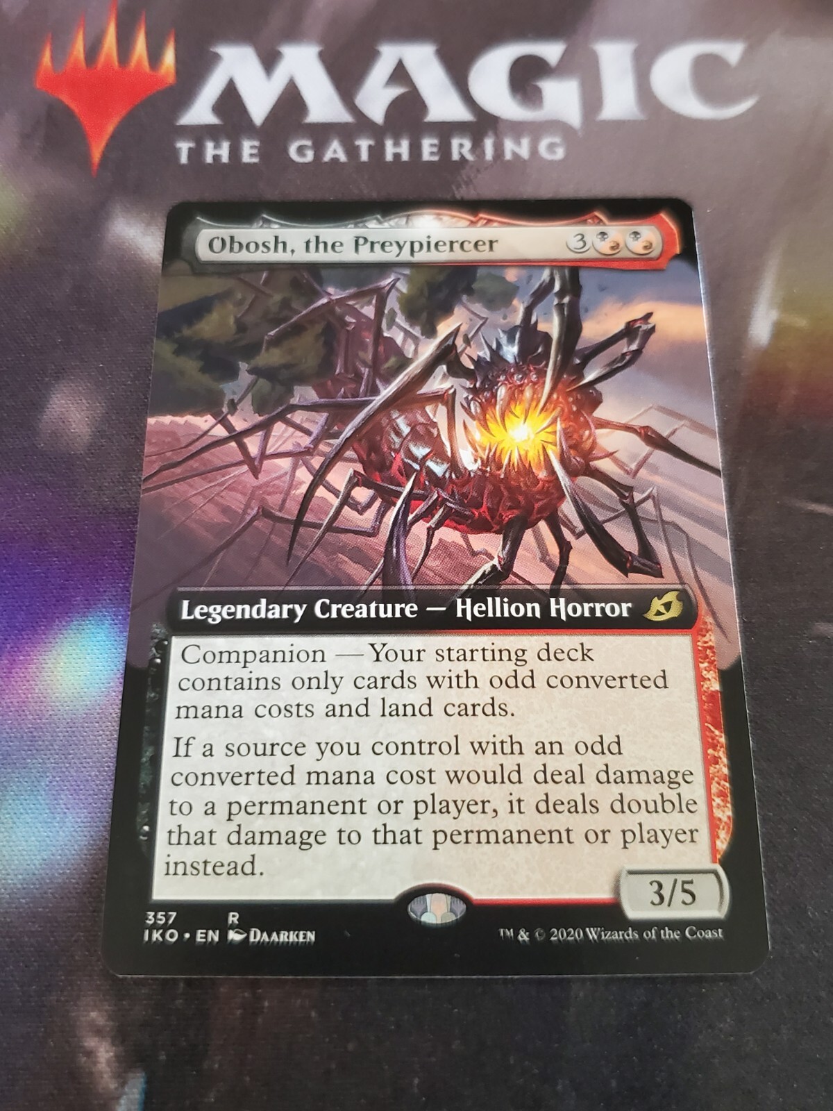 MTG. Obosh, the Preypiercer. Extended Art. Ikoria: Lair of Behemoths ...