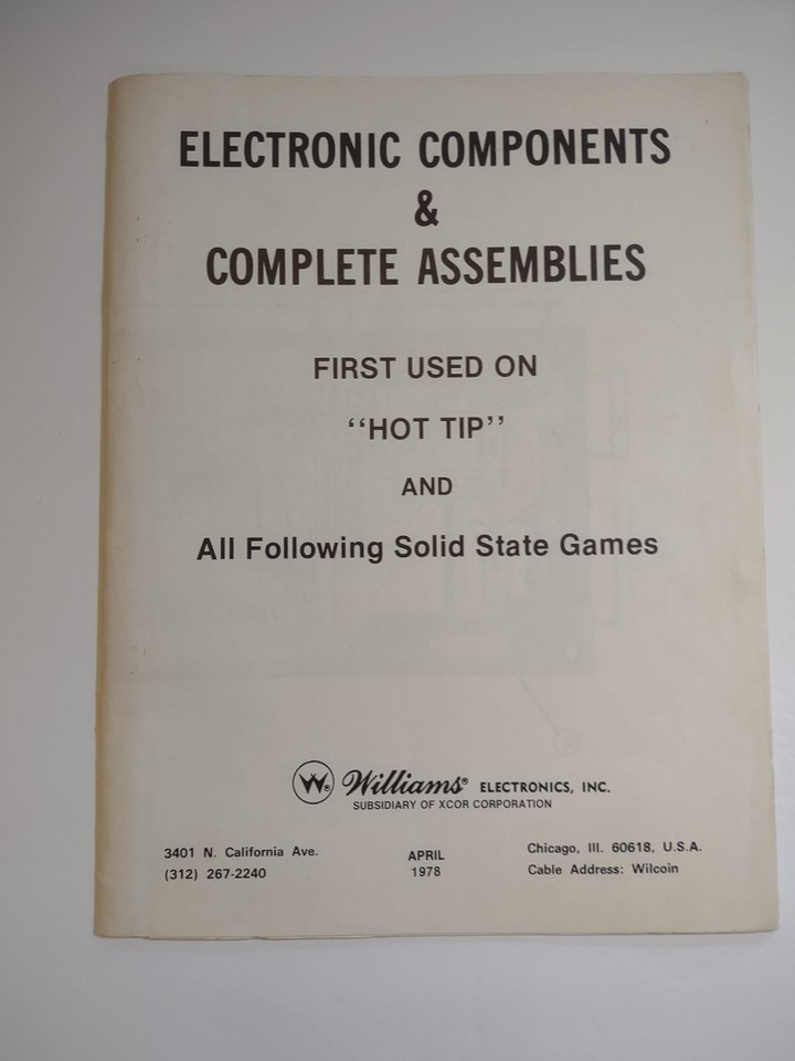 Hot Tip Original Pinball Machine Electronic Components & Assemblies ...