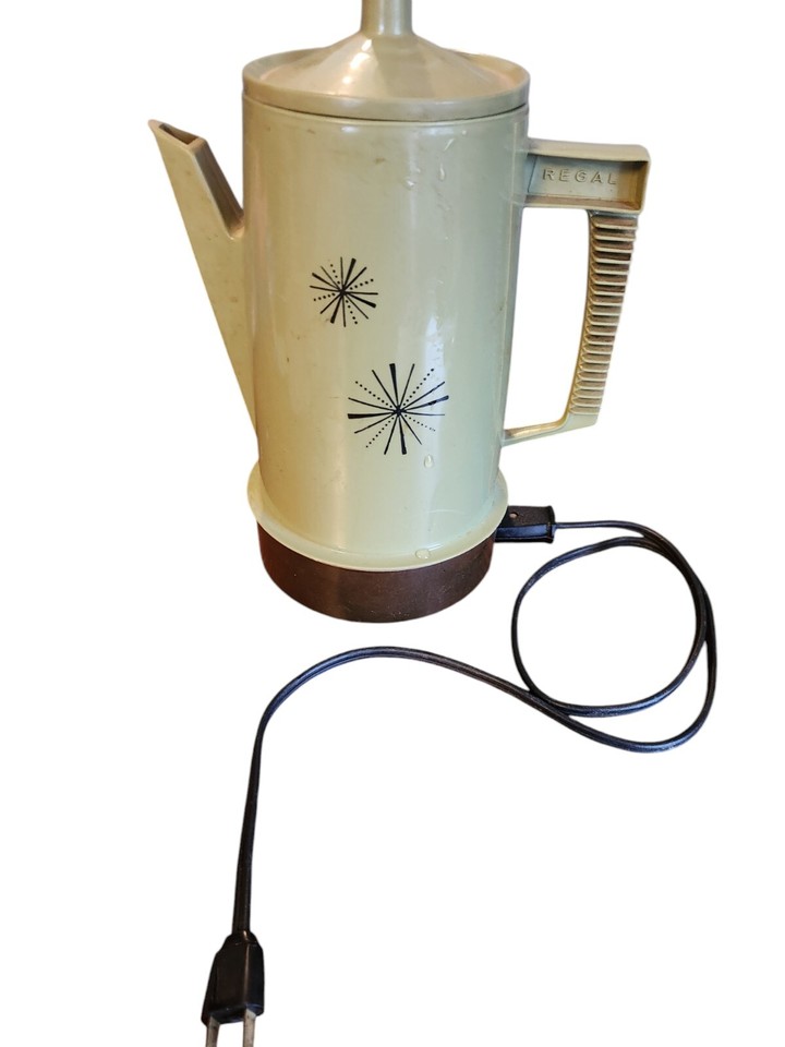Vintage Regal Poly Perk Percolator Atomic Starburst Green 4-8 Cup | eBay