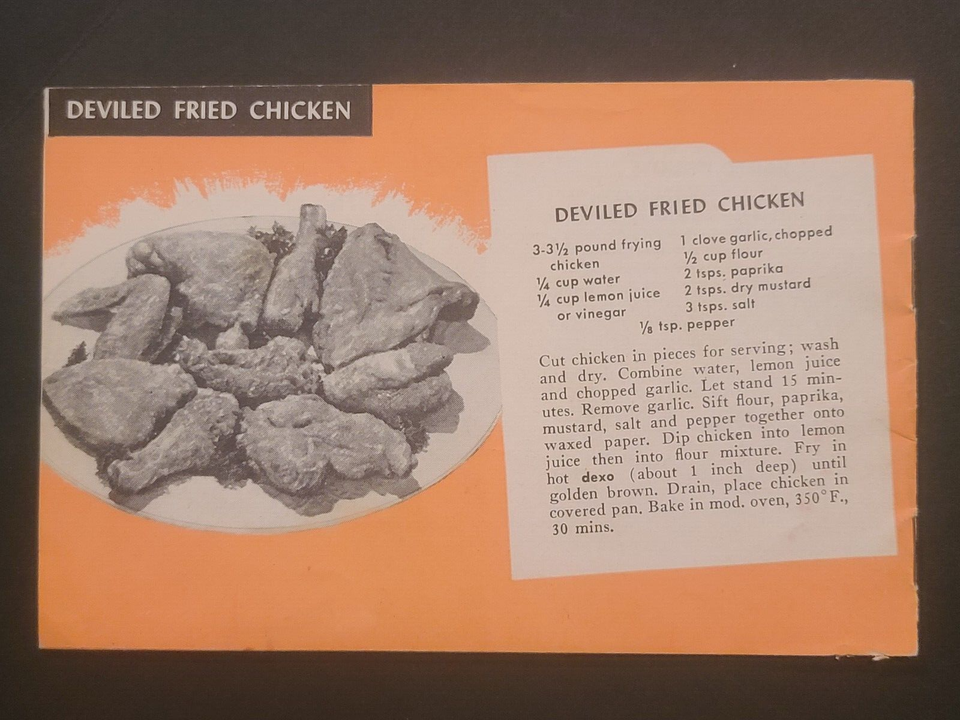 Dexo Shortening 15 Page Recipe Booklet | eBay