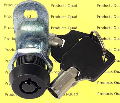 Black Tubular 5/8" Cam Lock 90°- Homak cabinet camper REMOVABLE keyed ...