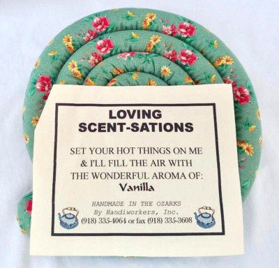 VANILLA SCENTED TRIVET hot pad "LOVING SCENT STATIONS" HANDIWORKS MADE ...