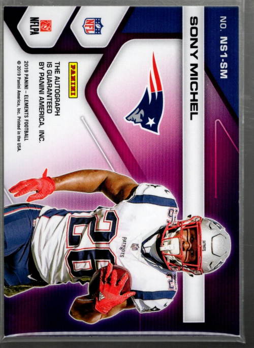 B4220- 2019 Panini Elements Neon Signs Tier 1 Orange #31 Sony Michel ...