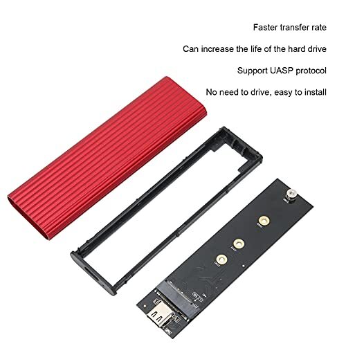 SSD Enclosure M.2 SATA B+M/B Key SSD Enclosure USB 3.1 C 5Gbps External ...