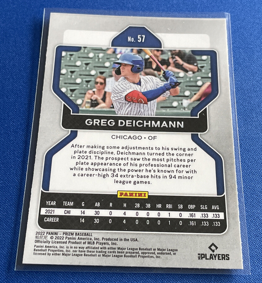 2022 Panini Prizm #57 Greg Deichmann RC Chicago Cubs | eBay