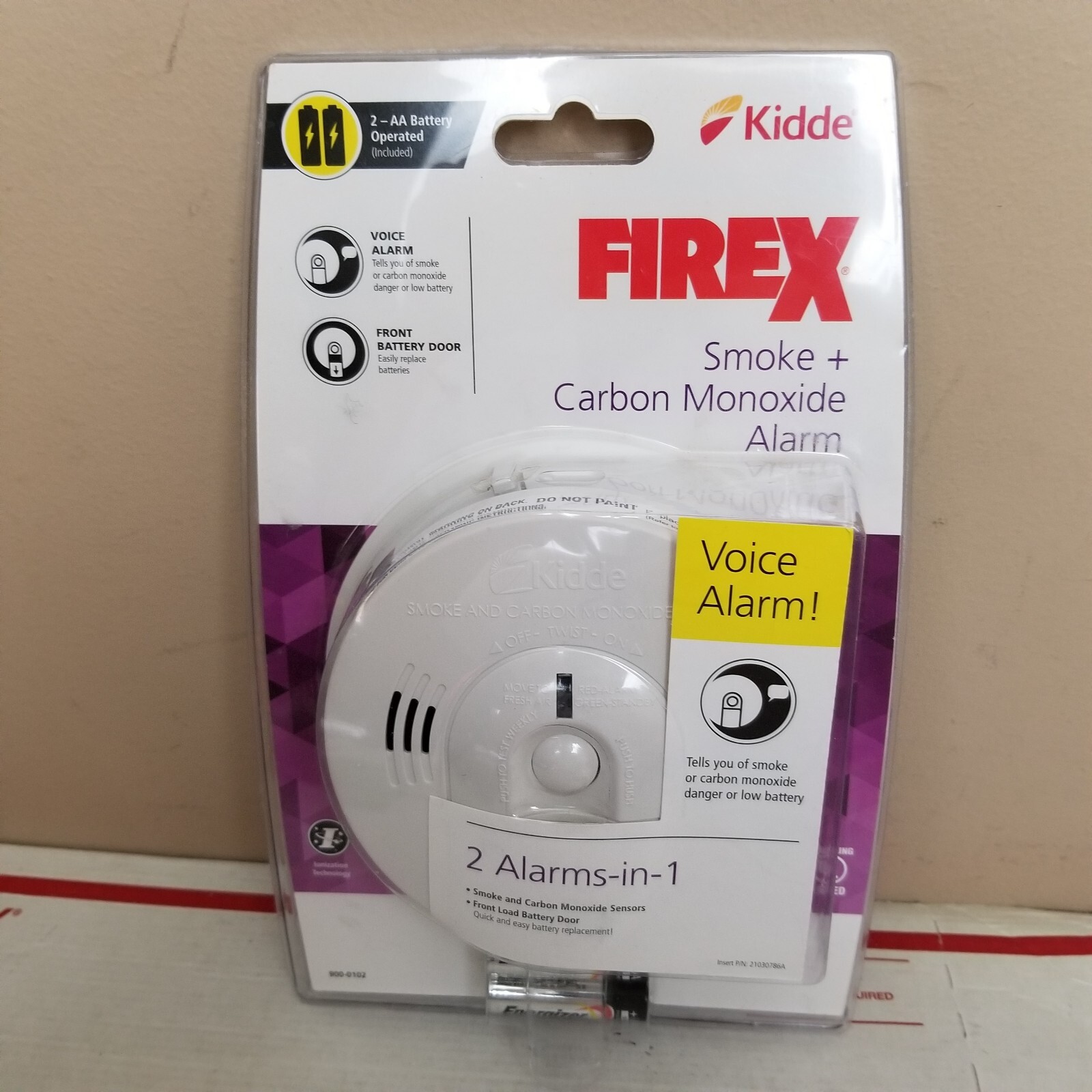 Kidde KN-COSM-BA Battery Operated Combination Smoke and Carbon Monoxide ...