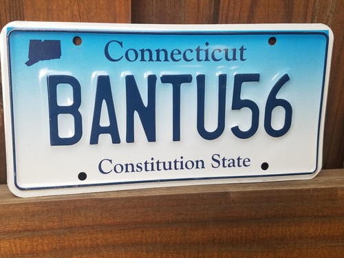 Great CT Connecticut BANTU56 Custom Vanity License Plate Blue Fade very ...