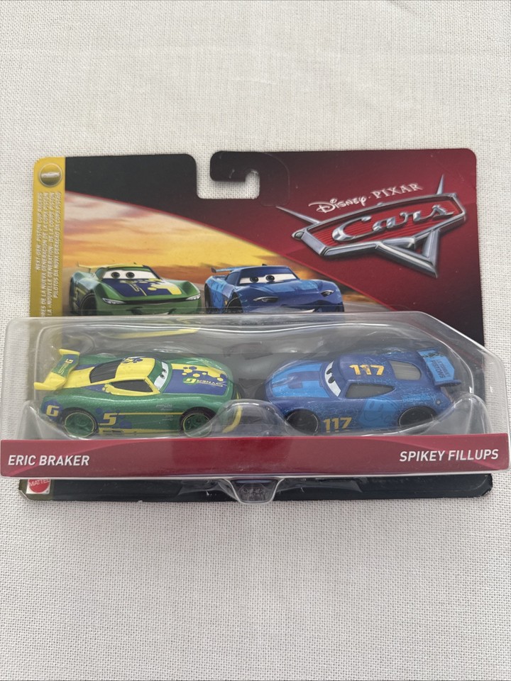 DISNEY PIXAR CARS "2-PACK ERIC BRAKER & SPIKEY FILLUPS", NEW IN PACKAGE ...