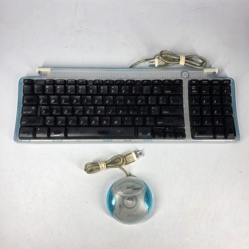 Vintage Apple USB Mouse and Keyboard (M4848 + M2452) Blue - Tested ...