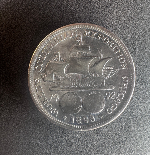 1893 - Columbian Expo US Silver Half Dollar 50C Commemorative Coin ...