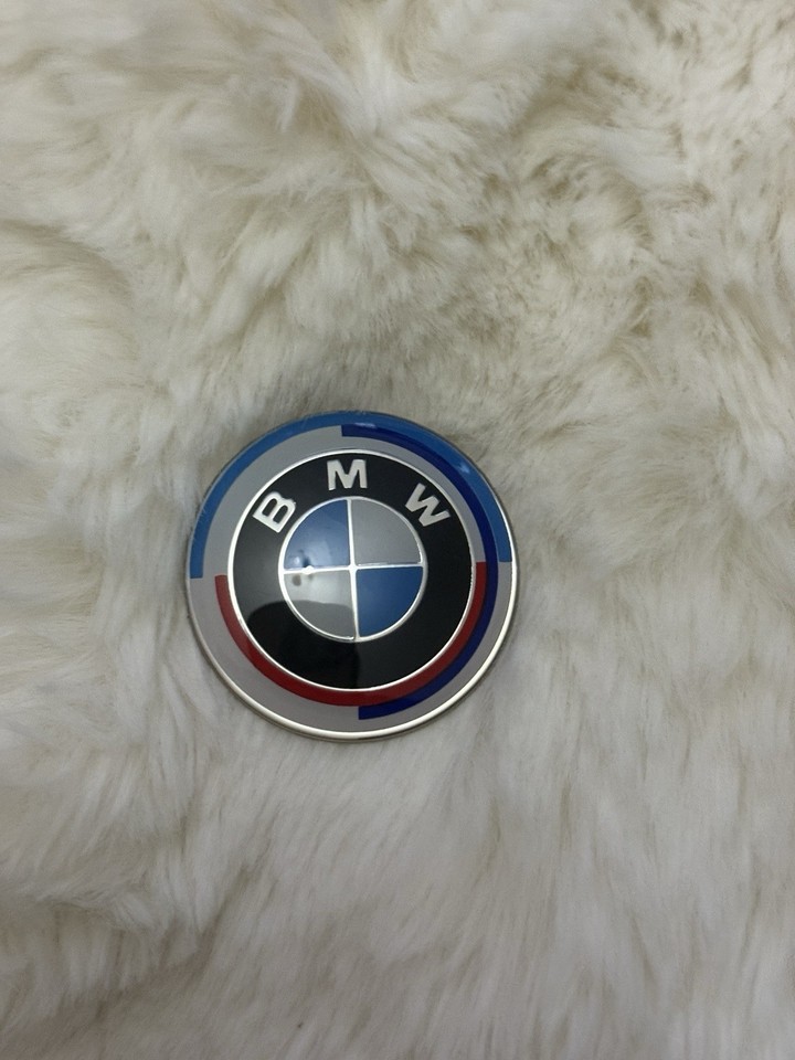 1x 45mm Steering Wheel Emblem Sticker Badge 50 Anniversary Of M for BMW ...