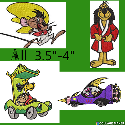 Cartoon Iron on Patches - Dastardly & Muttley, Hong Kong Phooey, Speedy ...