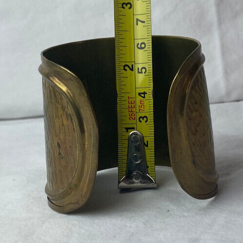 Vintage Brass Floral Flower Cuff Made in India Simple Elegance | eBay