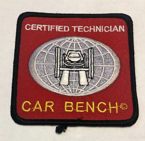 Rare CAR BENCH Certified Automotive Technician Red Mechanic Patch Never ...