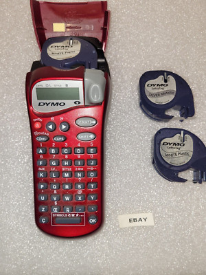 Dymo Style B Label Maker RED- Letra Tag Handheld - Works bonus extra ...