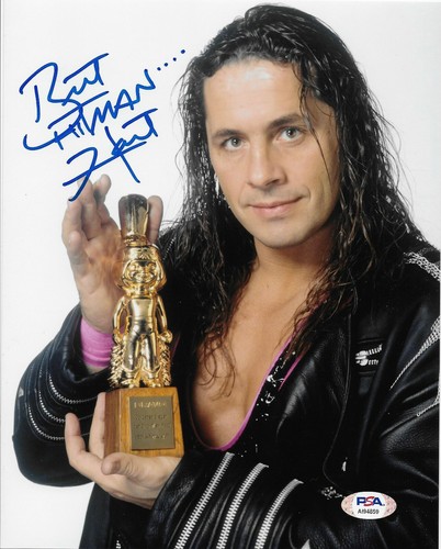 BRET HART WWE WCW HITMAN SIGNED AUTOGRAPH 8X10 PHOTO #4 W/ PSA/DNA COA ...