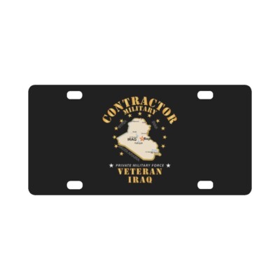 License Plate-GOVT - Military Contractor - Veteran - Iraq | eBay