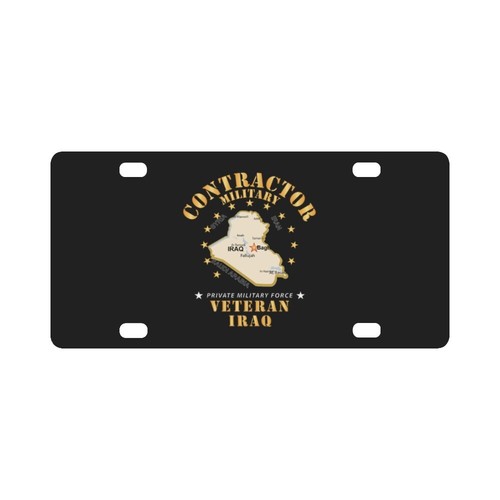 License Plate-GOVT - Military Contractor - Veteran - Iraq | eBay