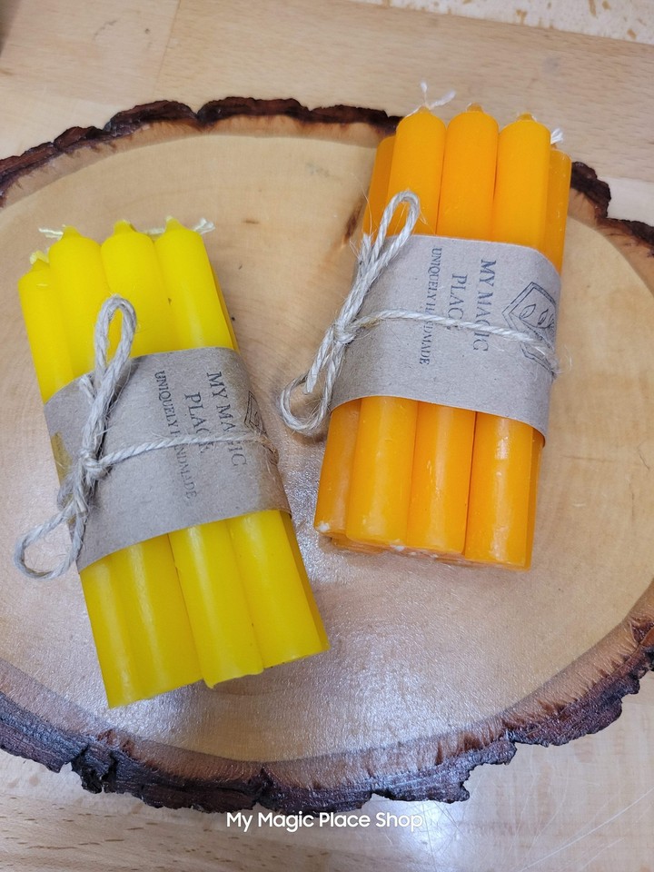 Packs of 10 colored spell candles, 4'' chime candles for spells, ritual ...