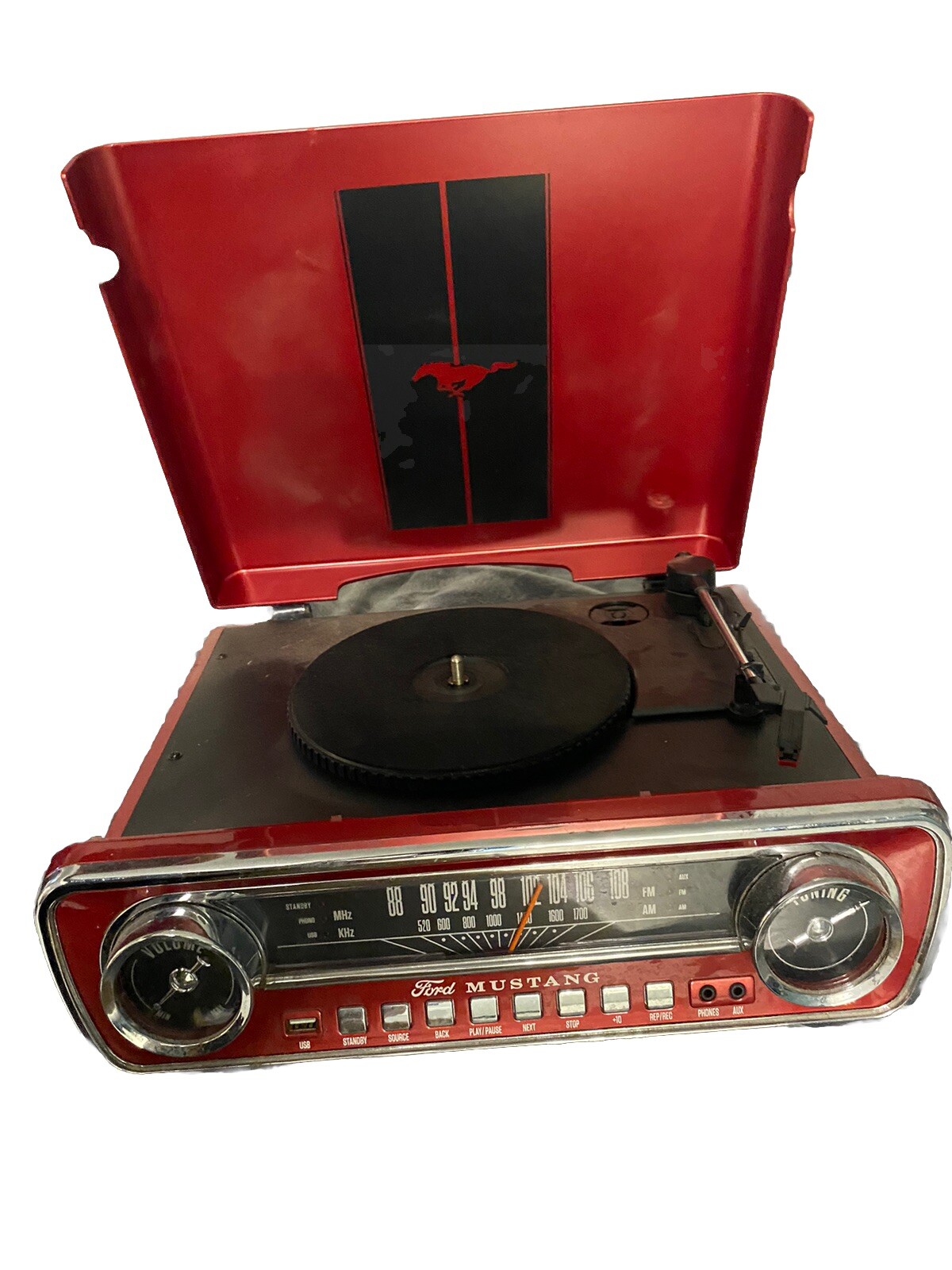 ION Mustang LP 4-in-1 Turntable Entertainment System - Red for sale ...