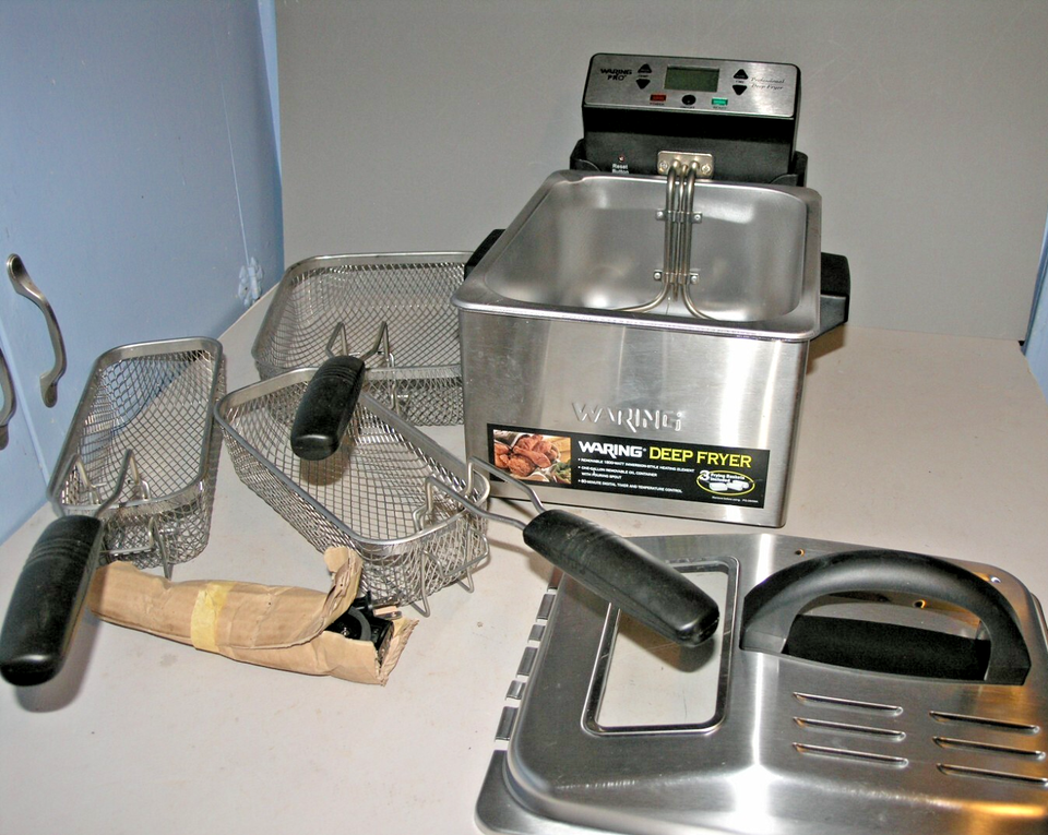 Waring Pro Professional 3 Basket Deep Fryer 4 Qt Digital DF280 ...