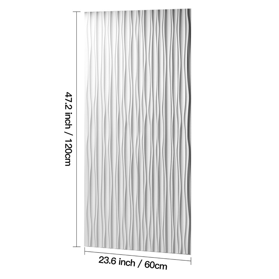 6 Pack 48" x 24" 3D PVC Wall Panels ,Ceilings,Black or White,Tree ...