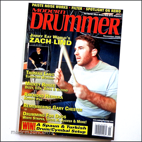 MODERN DRUMMER - Nov 2002 - ZACH LIND + Thomas Lang & Gary Chester | eBay