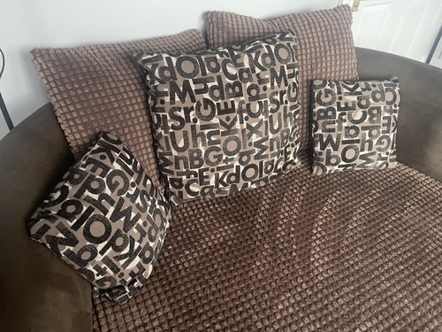 Love Chair, Cuddle Chair / Sofa, DFS Brown with removable footstool ...