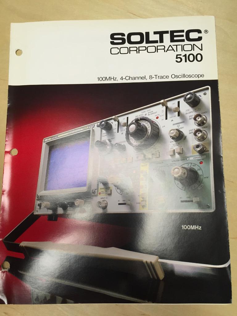 Soltec Corp Brochure ~ Model 5100 Oscilloscope | eBay
