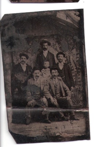 Antique Tintype "Wild West" Well Dressed Men Outlaw Cowboy Mustache w ...