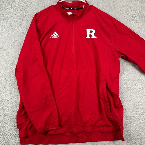 Rutgers Scarlet Knights Mens Pullover Jacket Large Red Vented ...