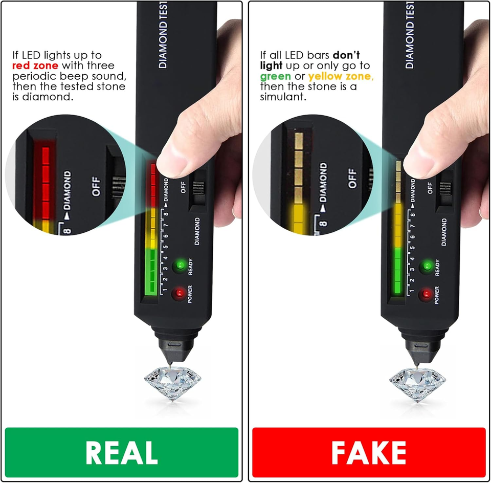 Professional Diamond Tester Pen with UV Light - Accurate Gem Tester ...