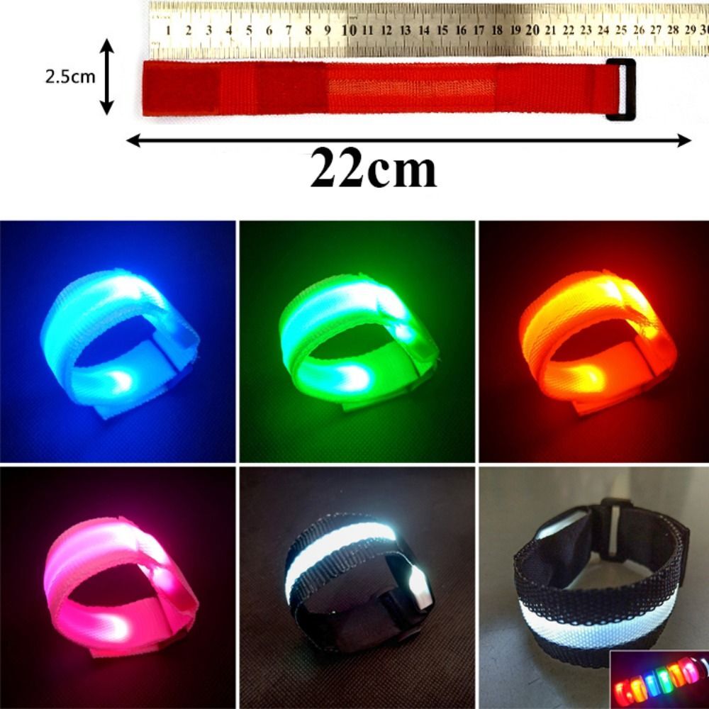 Belt Battery Luminous Armband LED Luminous Bracelet Night Running ...