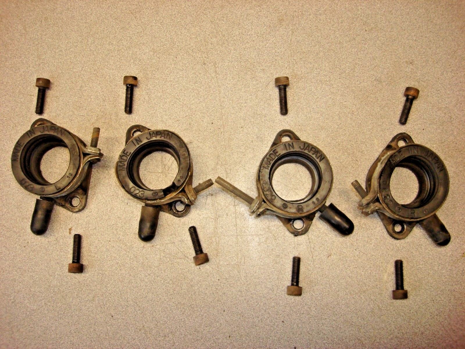 KAWASAKI OEM CARBURETOR INLET MANIFOLDS 2 LEFT 2 RIGHT Z1 # 16065-028 ...