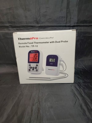 Remote Thermometer ThermoPro TP-12 Wireless Multi- Cooking Food Dual ...