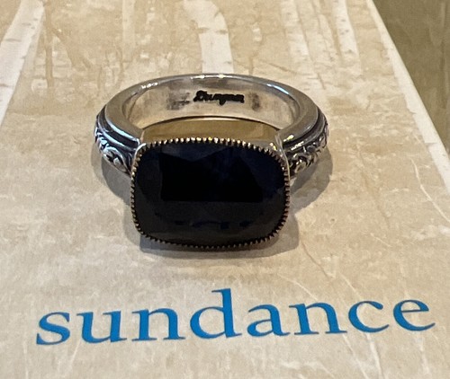 NWT Sundance Catalog Silver Gold “Scrolled Sapphire Ring” Size 8 $430 ...
