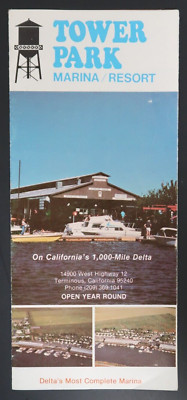 Tower Park Marina Resort Delta Marina Map Tourist Travel Souvenir ...