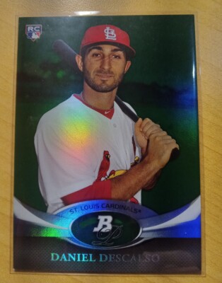 2011 Daniel Descalso (RC) Bowman Platinum Green Ascension #22 Cardinals ...